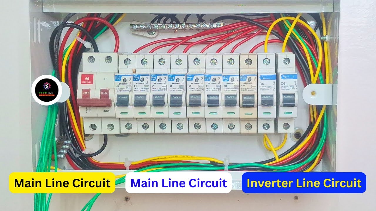 MCB Box Full Wiring Connection Explained | Inverter to Main Line | A to ...