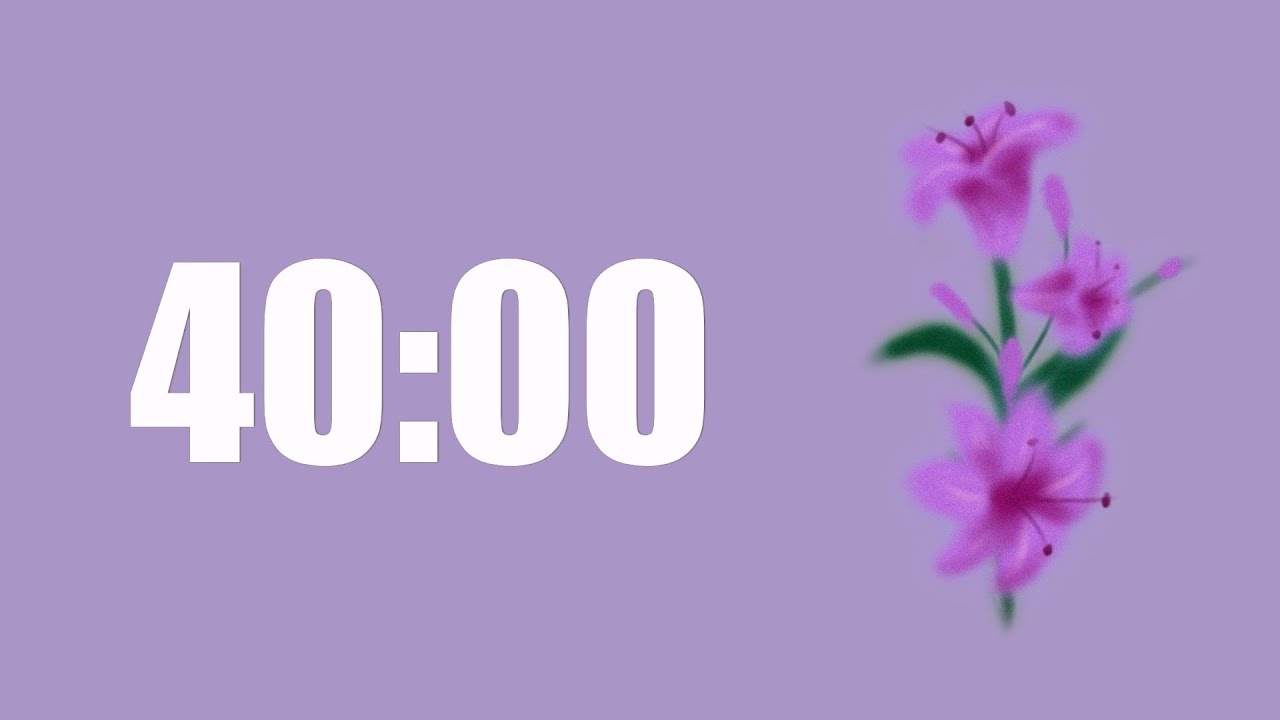 40 Minute Countdown Timer w/ Alarm 💟 - YouTube