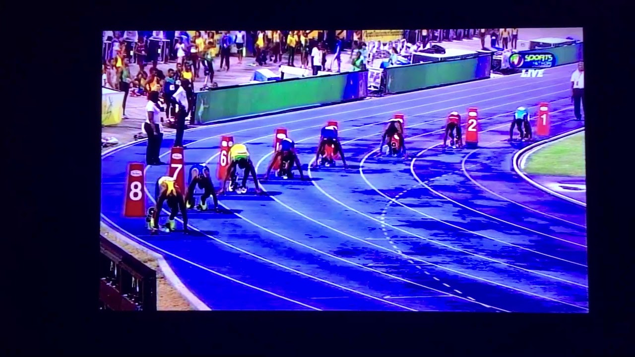 Adrian Kerr 22.62sec of KC WON his semifinal of the boys class three ...