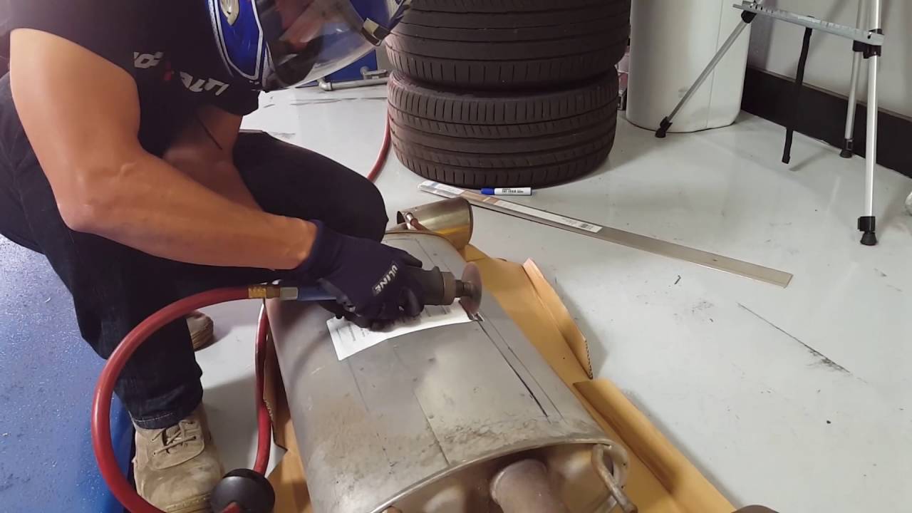 FRS Muffler Cut Open-Teaser for OEM Muffler Mod - YouTube