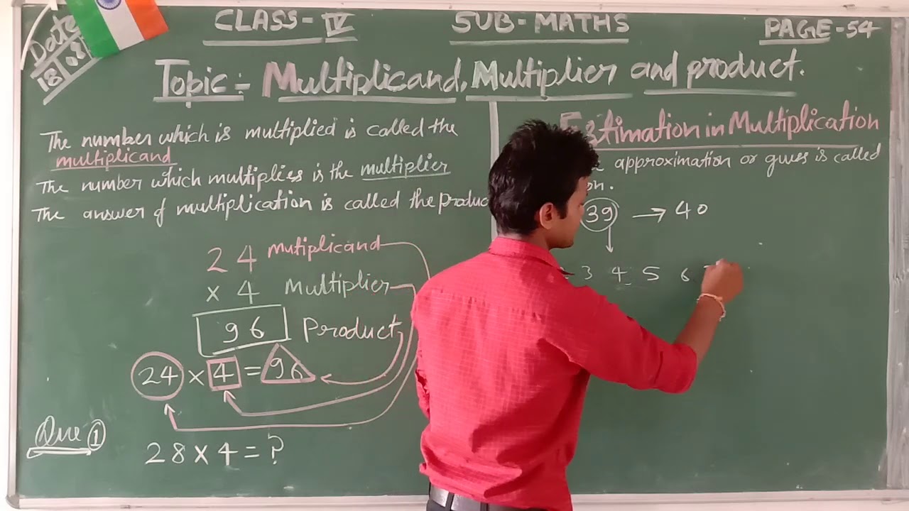 Multiplicand, multiplier and product. Class. (4/5) - YouTube