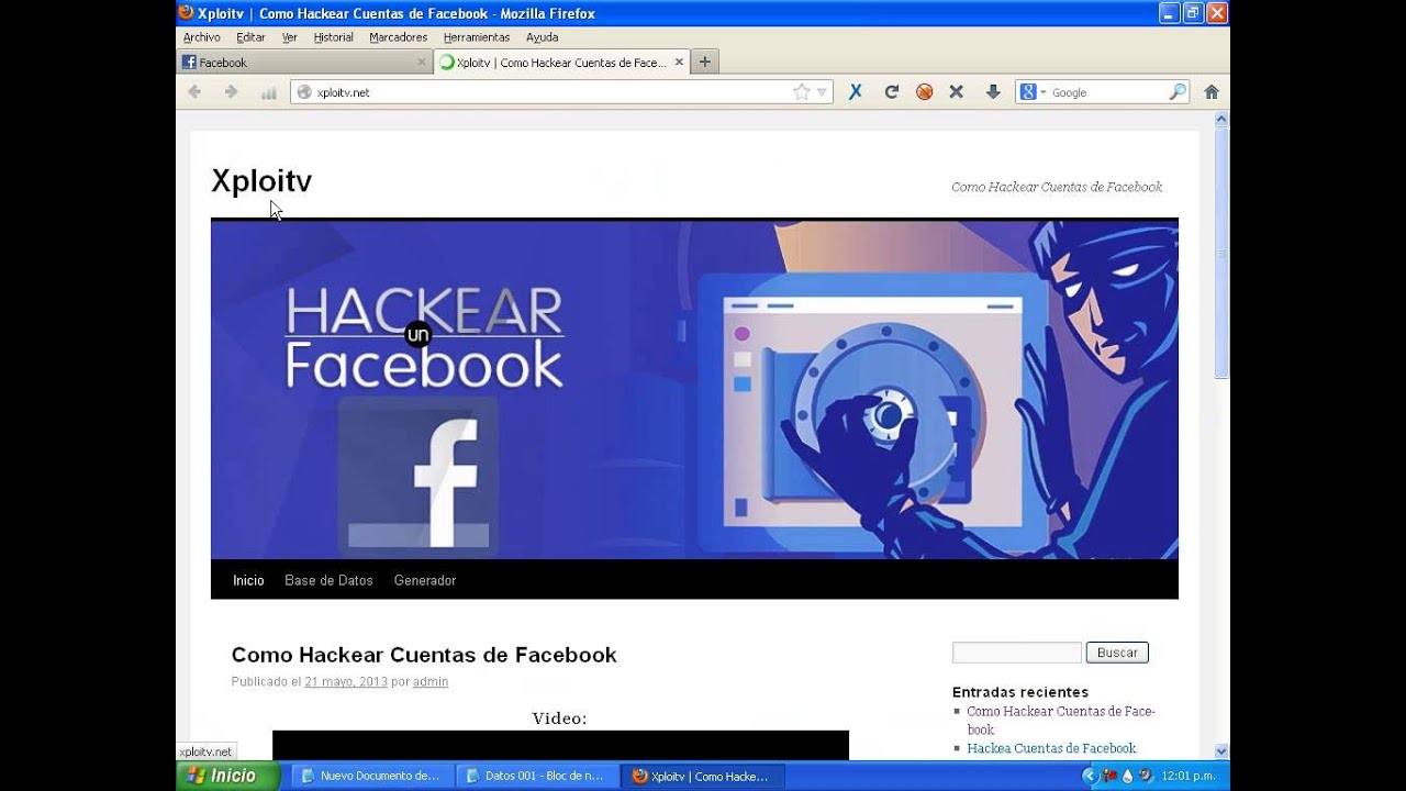 Hackear Facebook & Seguridad Facebook - YouTube