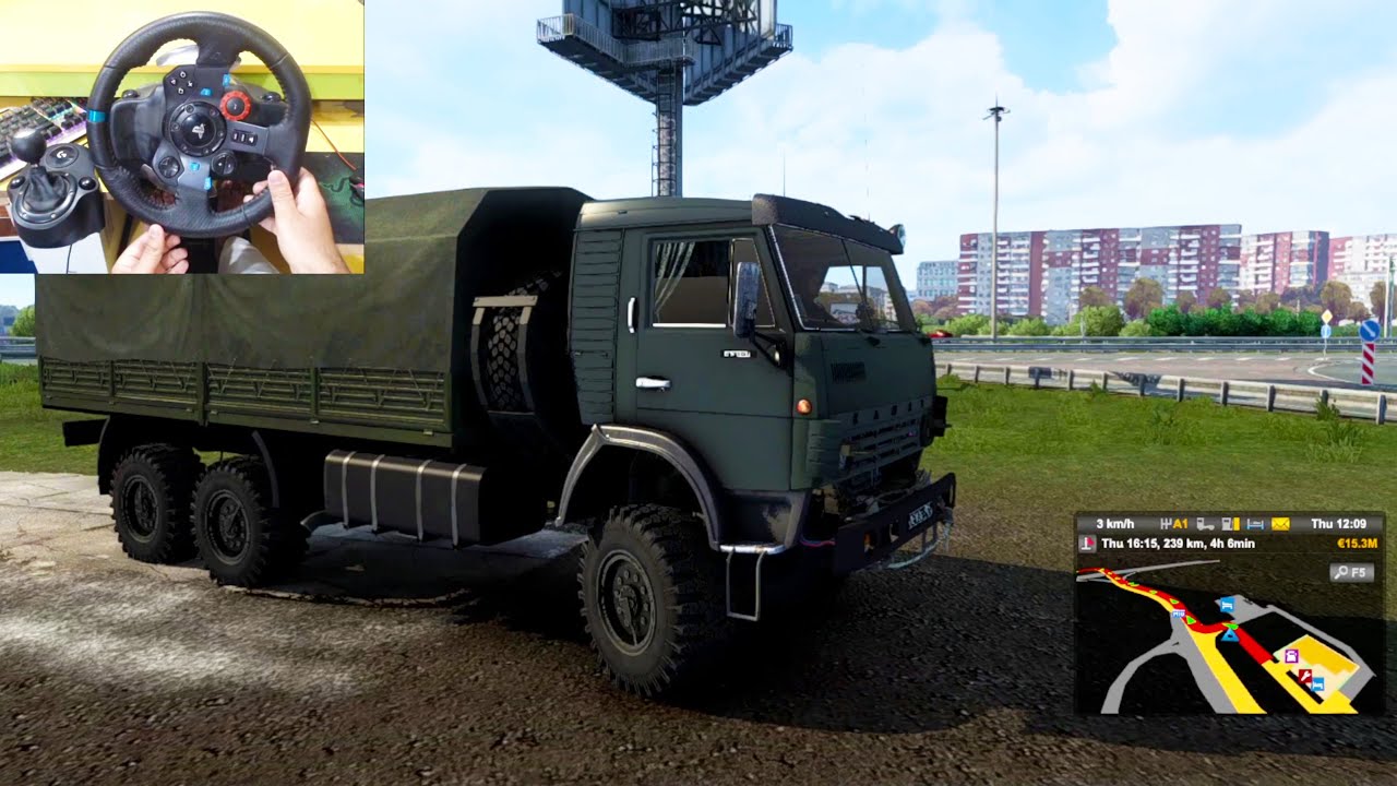 KamAZ 43101 Army | ETS2 1.46 | Logitech g29 - YouTube