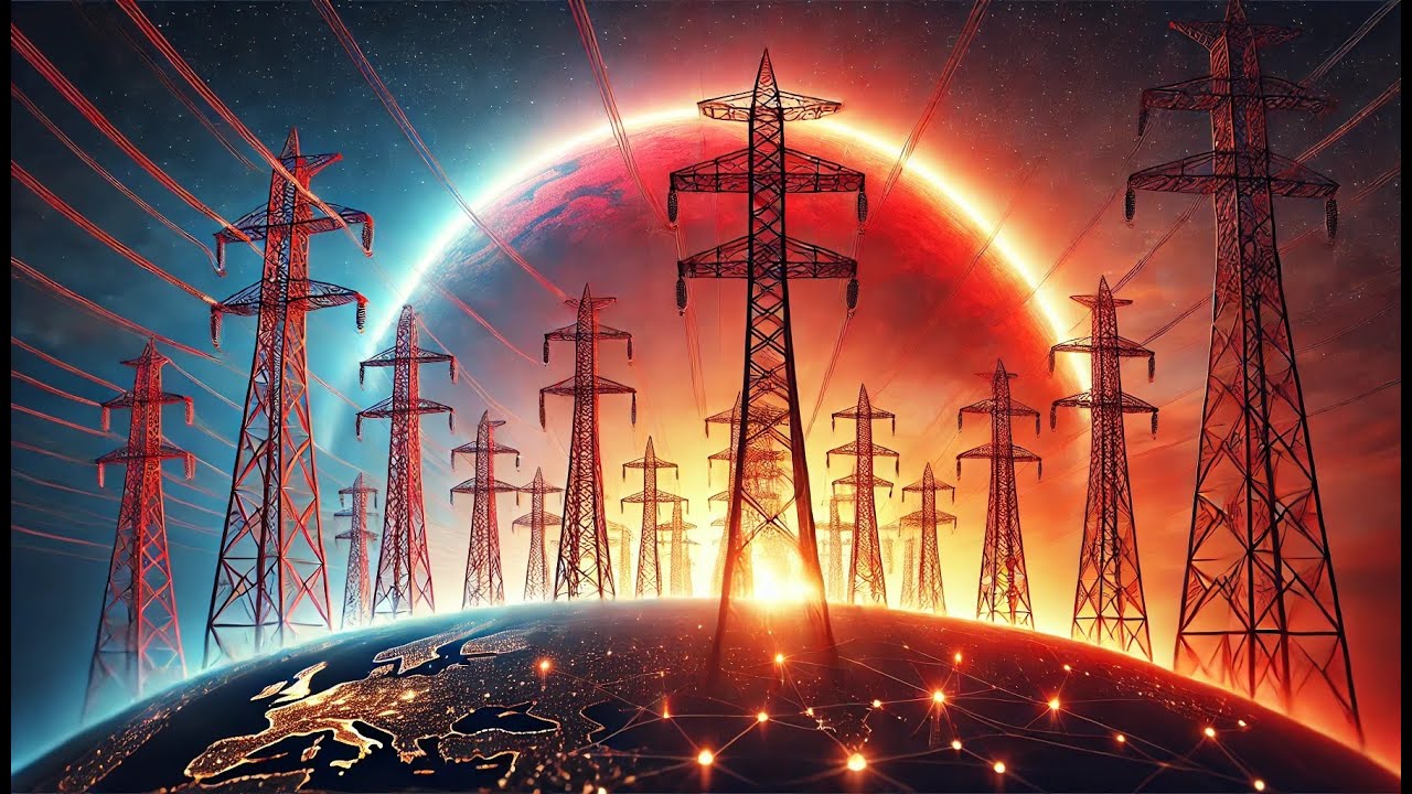 GLOBAL RED AND WHITE POWERLINE PYLONS: ICONS OF ENERGY - PART TWO - YouTube