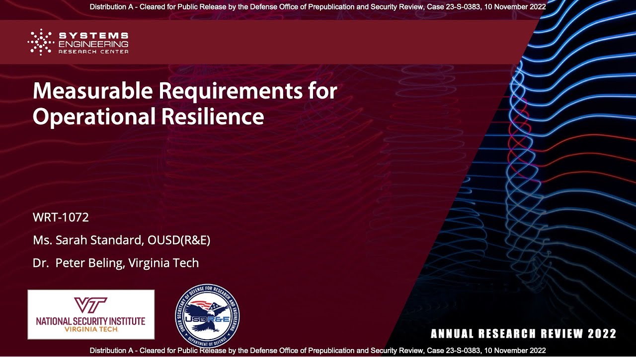 ARR 2022: (WRT-1072) "Measurable Requirements for Operational ...