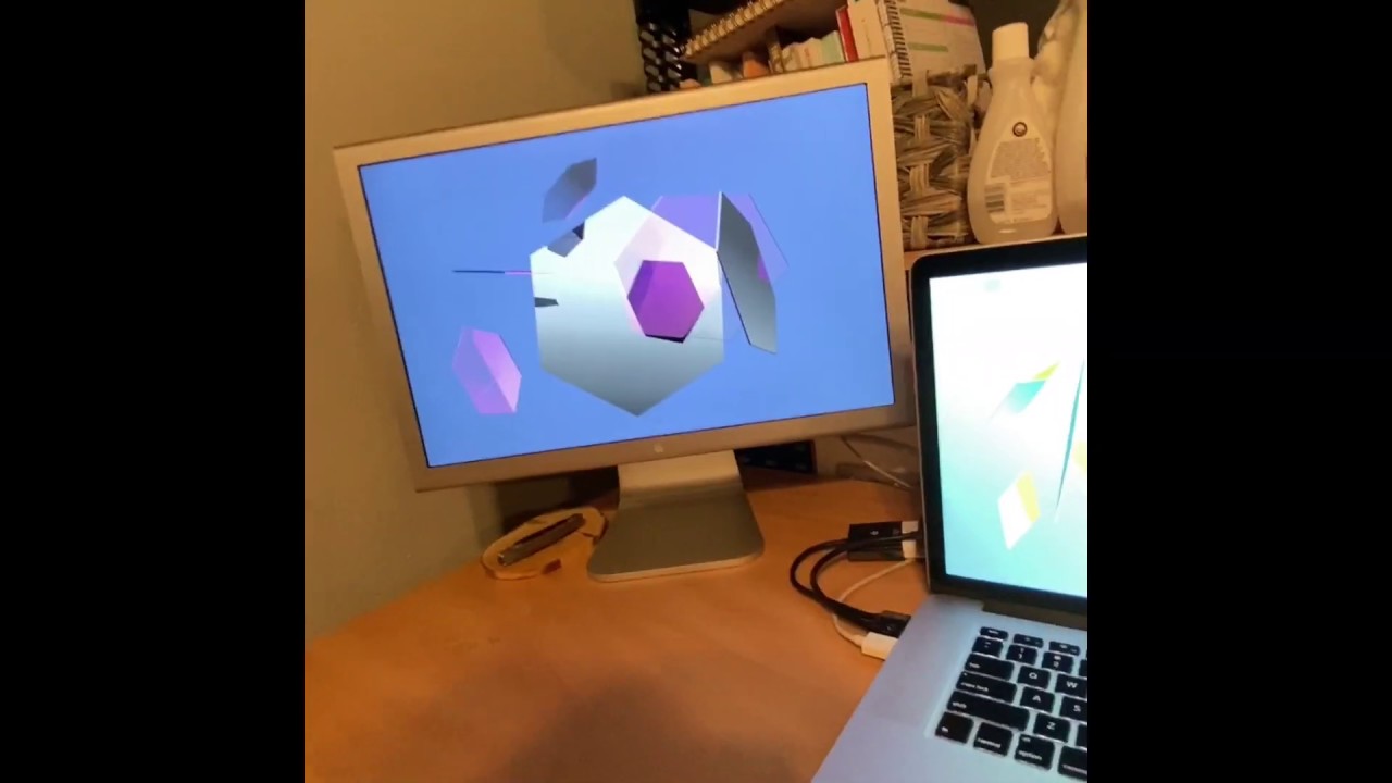 20' Apple Cinema Display A1081 setup with 2015 Macbook Pro - YouTube