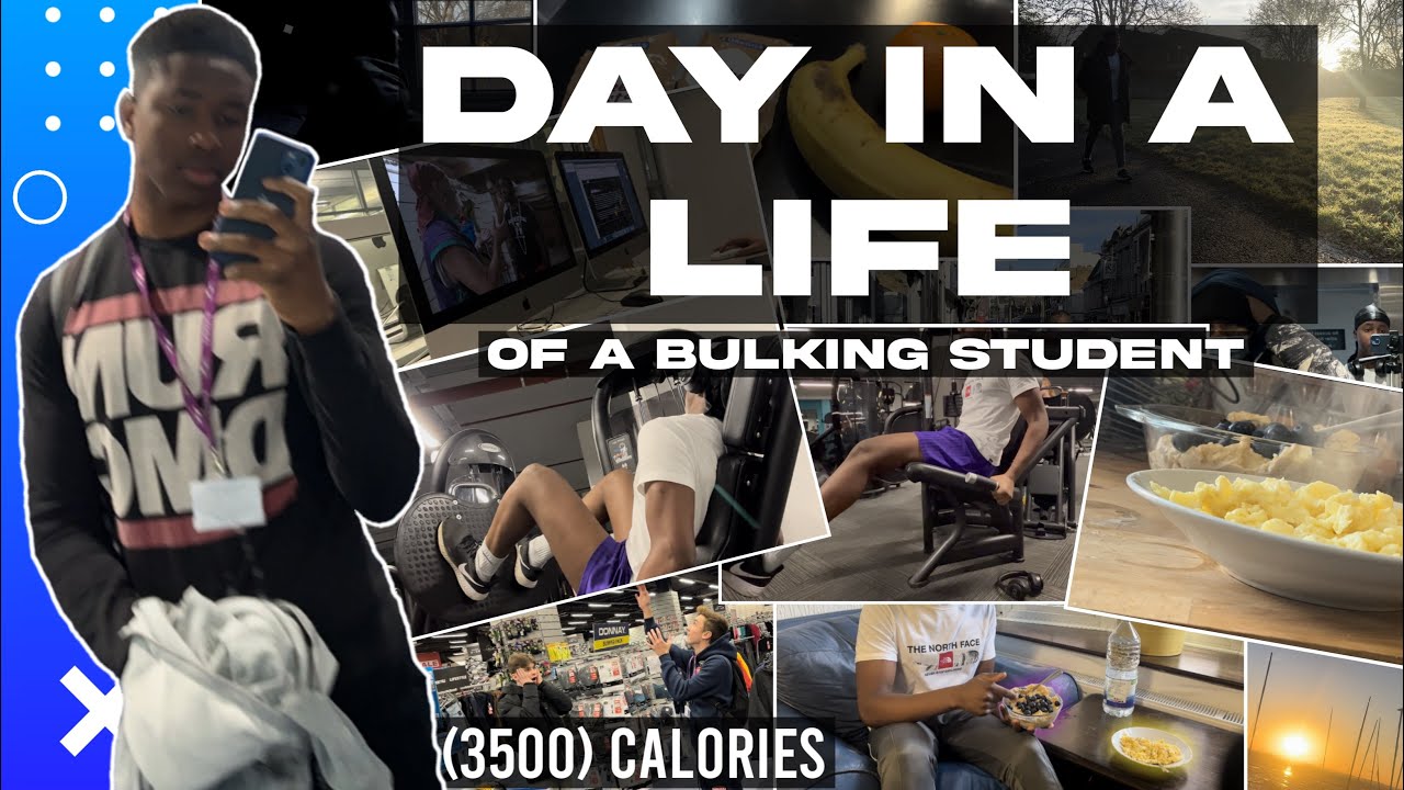 Day In A Life of a Bulking Student | Skinny Kid Bulking Up EP:4 ...