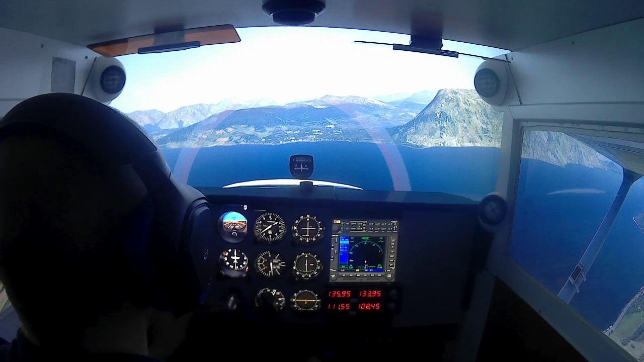 Cessna home cockpit - A flight around Orsta-Volda Airport (ENOV) - YouTube