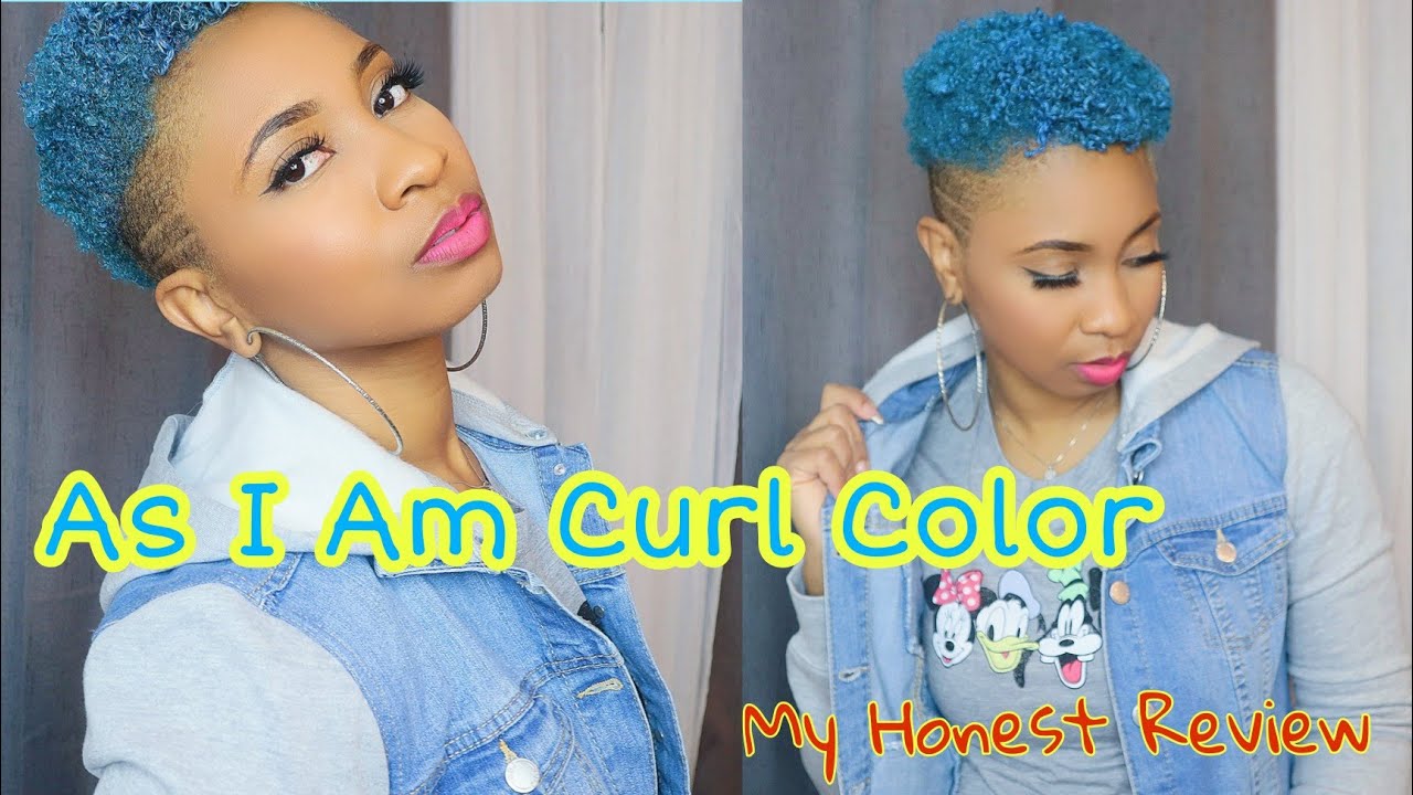 From Blonde to Blue 💙| As I Am Curl Color Cool Blue Temporary Color ...