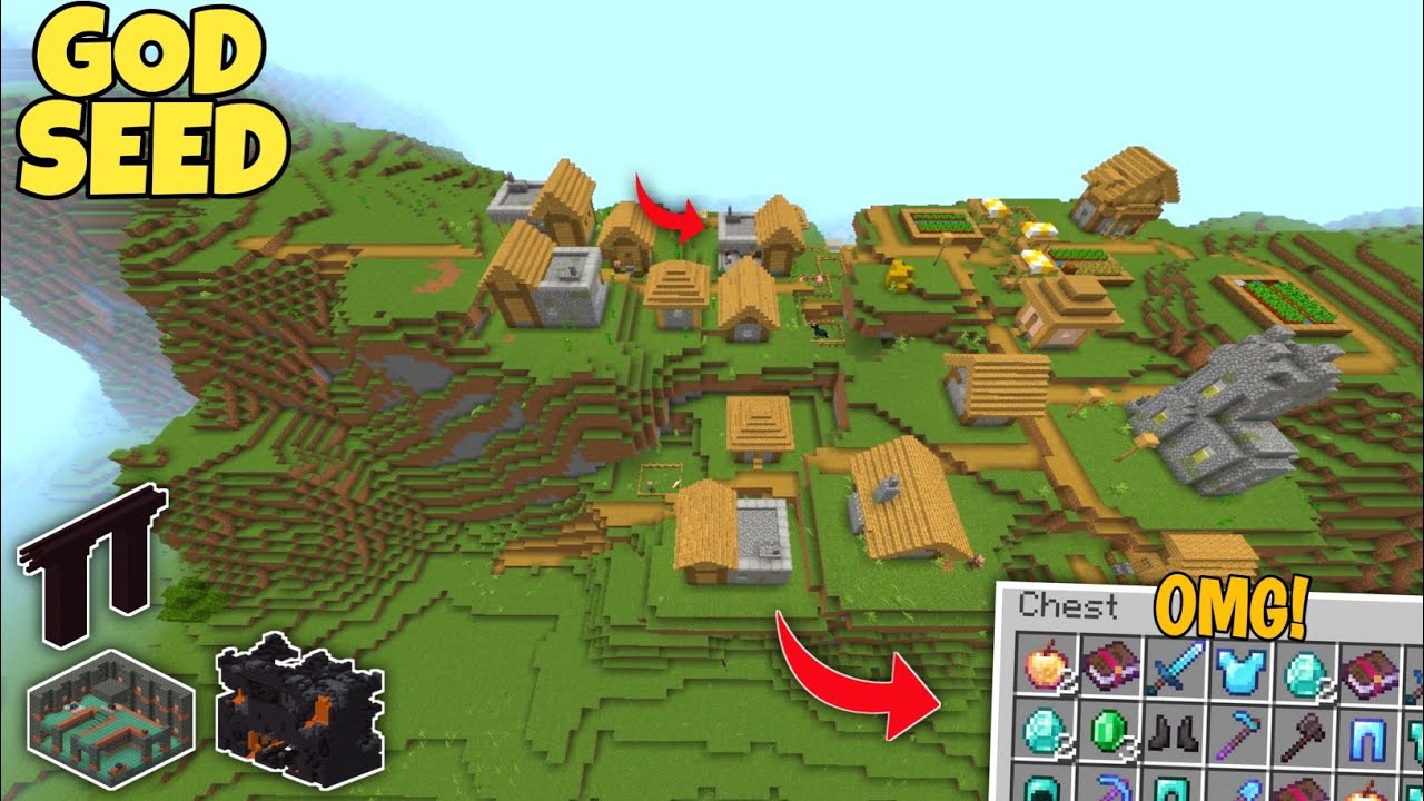 [GOD SEED] 6 Blacksmith & Trial Chambers, Stronghold in Minecraft 1.21 ...