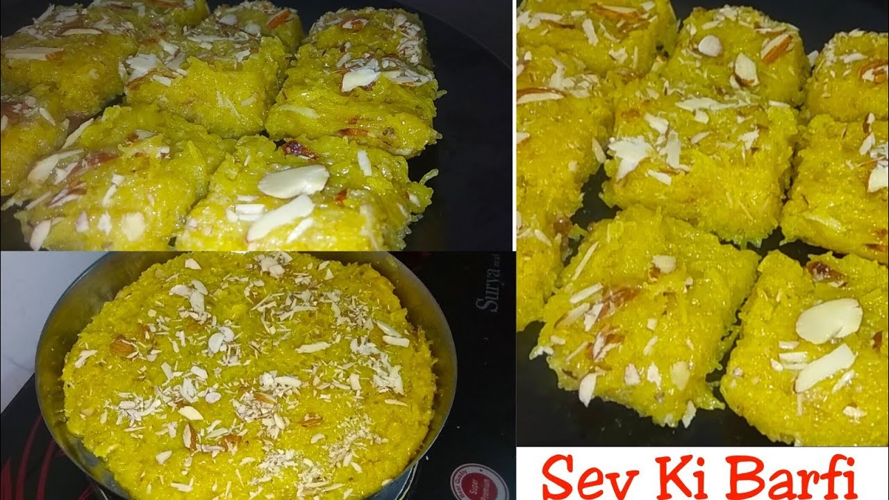 Sev Barfi Recipe in Hindi | Sev ki Mithai | Sev ka halwa | सेव की बर्फी ...