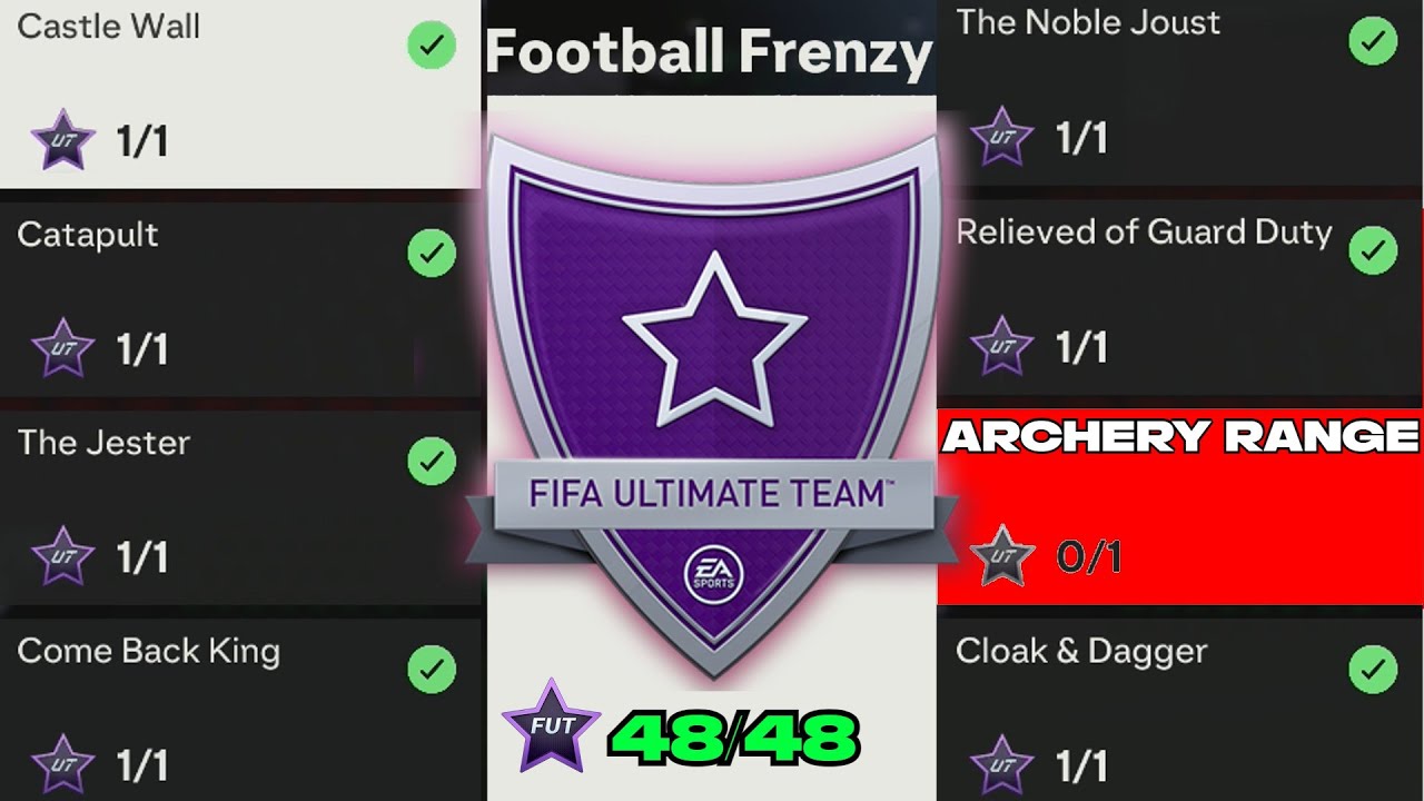 How to COMPLETE ARCHERY RANGE, CASTLE WALLS, COME BACK KING in FC 24 ...