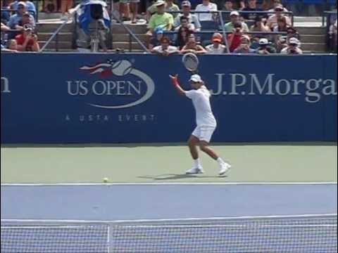 Novak Djokovic Super Slow Motion Forehands from 3 angles - YouTube