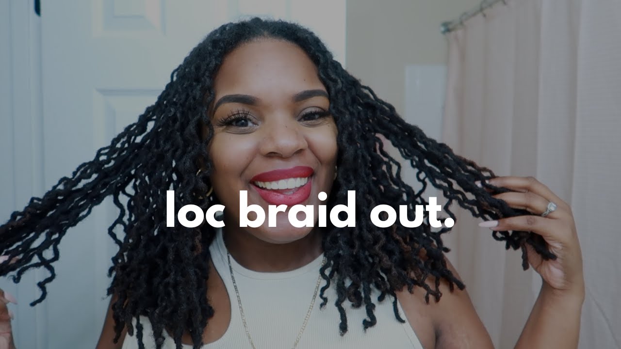 BRAID OUT ON LOCS | HOW TO EASILY CURL YOUR LOCS #locs #locbraidout # ...