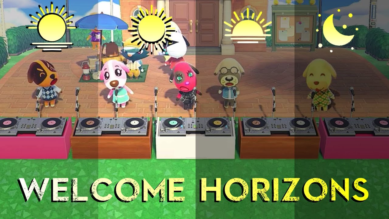 Dog Villagers Singing Welcome Horizons in Animal Crossing: New Horizons ...