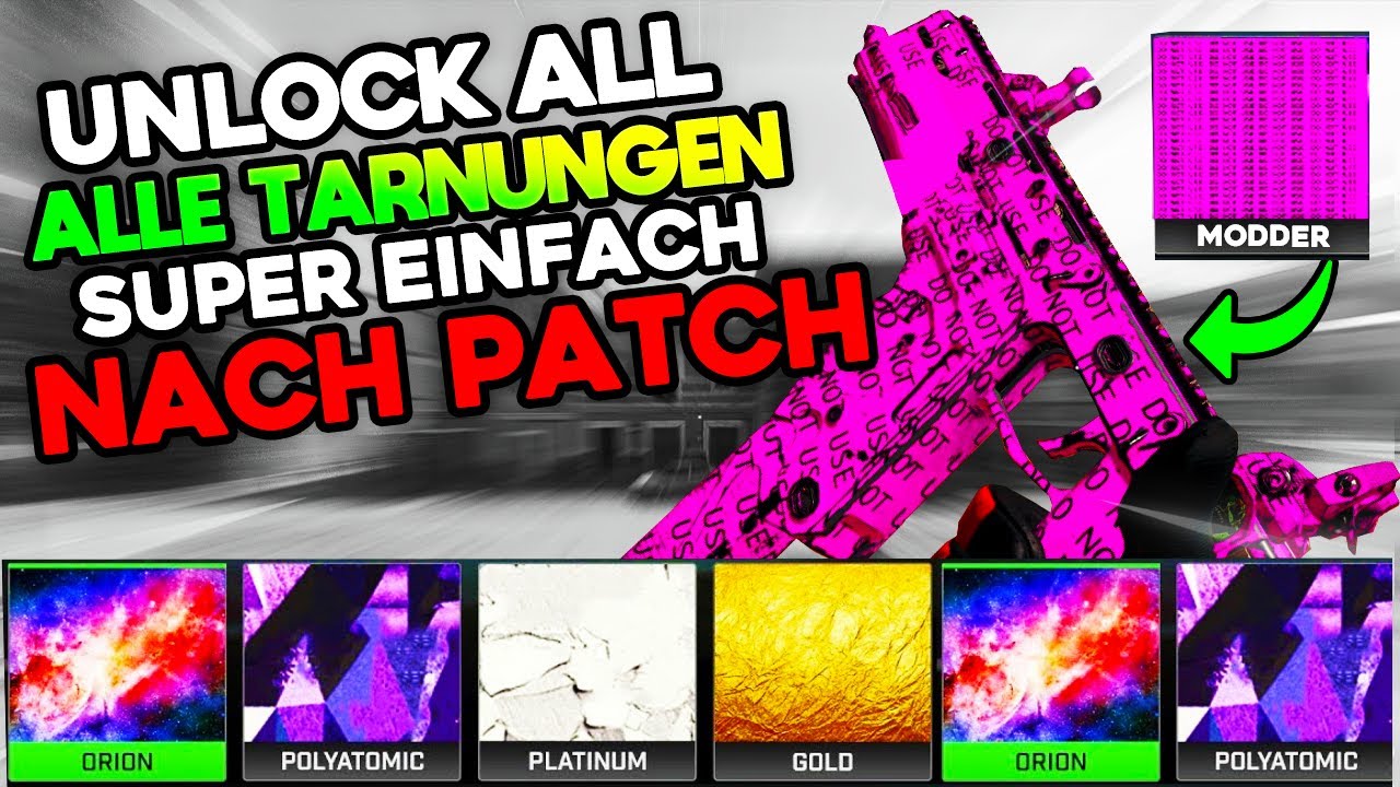*NACH PATCH* UNLOCK ALL TARNUNG GLITCH MW2 MODDER CAMO BEKOMMEN! Warzone 2 TARNUNG GLITCH - YouTube