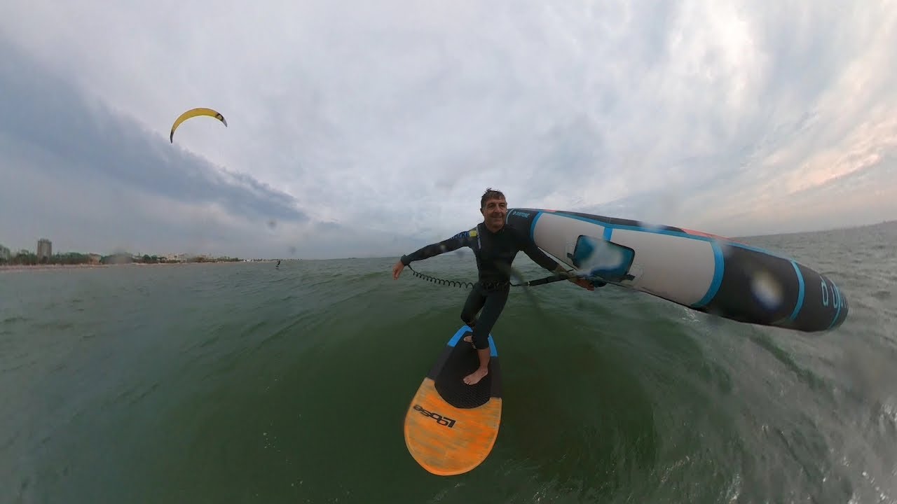 Fall wing foil session at home - YouTube