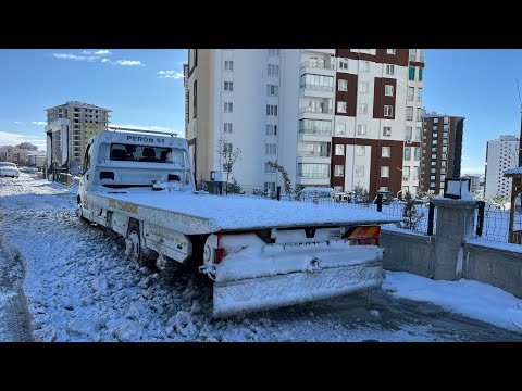 ÇEKİCİYLE KARDA GEZİYORUM POV SÜRÜŞ