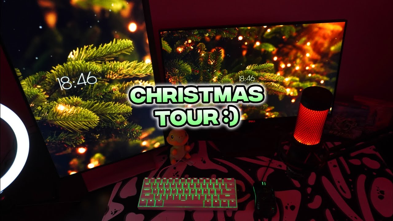 Transforming my DREAM Setup into a Christmas Theme - YouTube