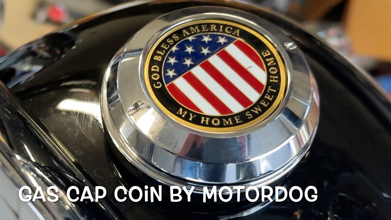 Gas Cap Challenge Coin Install on Indian Springfield Motorcycle. Mount ...