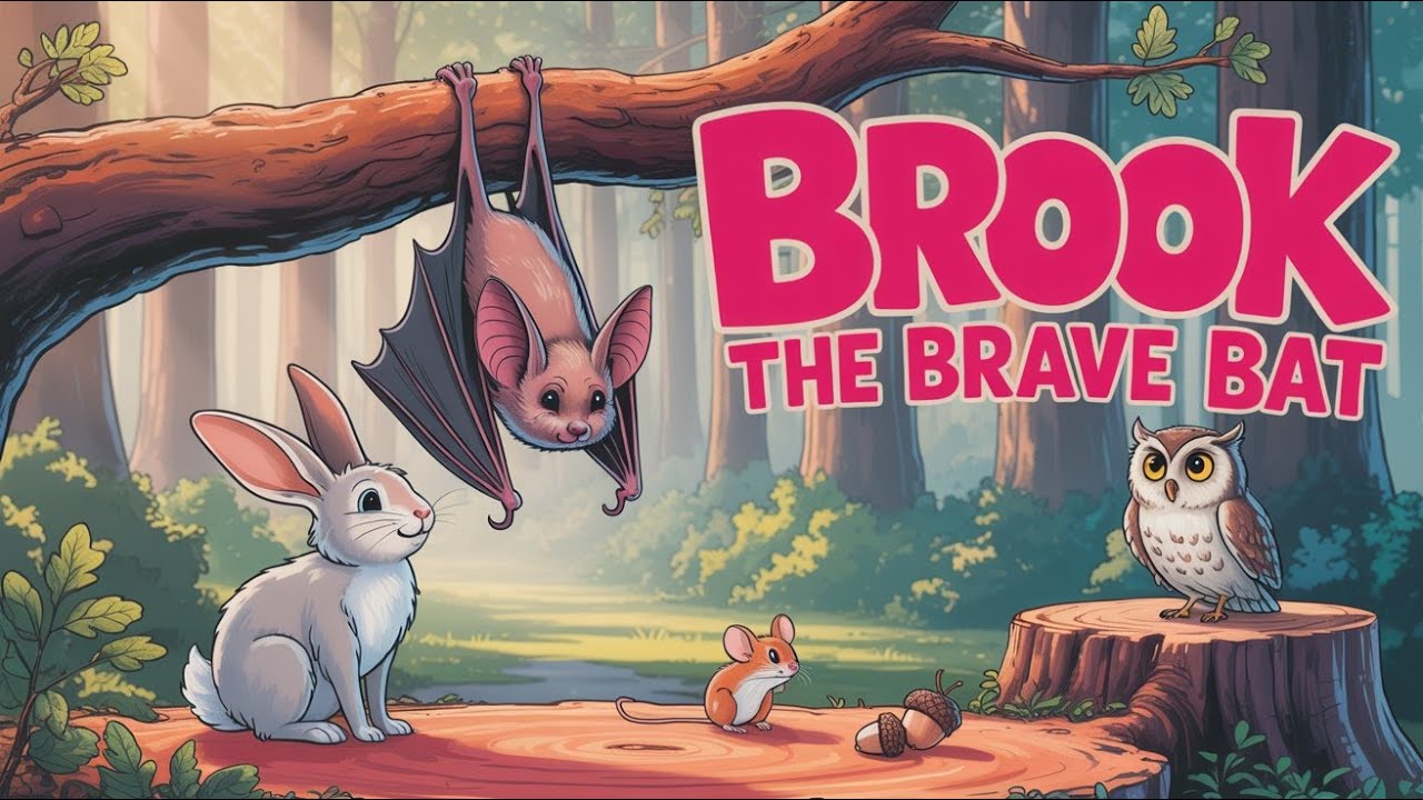 Brook the Brave Bat | A Halloween Story for Kids | How Bats See in the ...