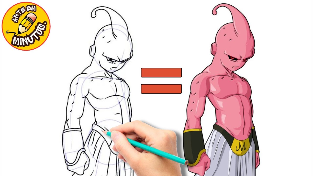Desenhando FÁCIL Kid boo dragon ball z [PASSO a PASSO] #artemminutos ...