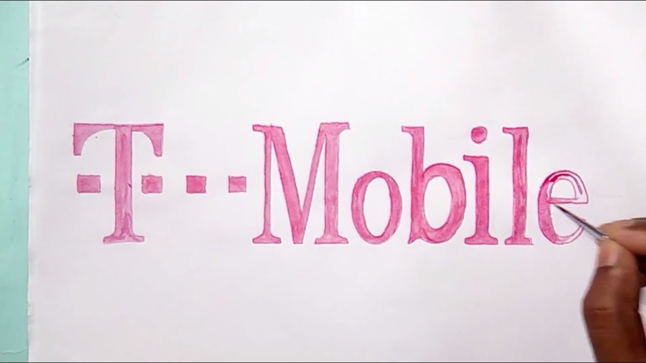How to draw The T - Mobile logo (logo drawing) - YouTube