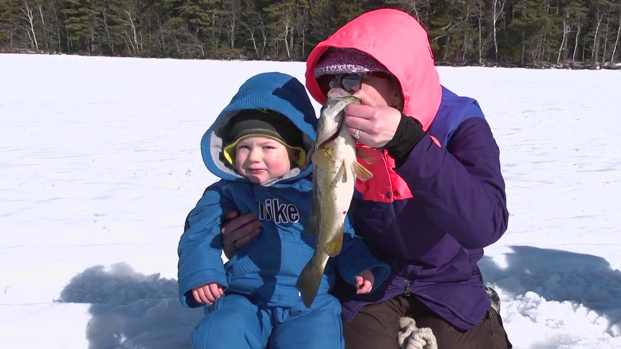Kids Ice Fishing- Rock 101 - YouTube
