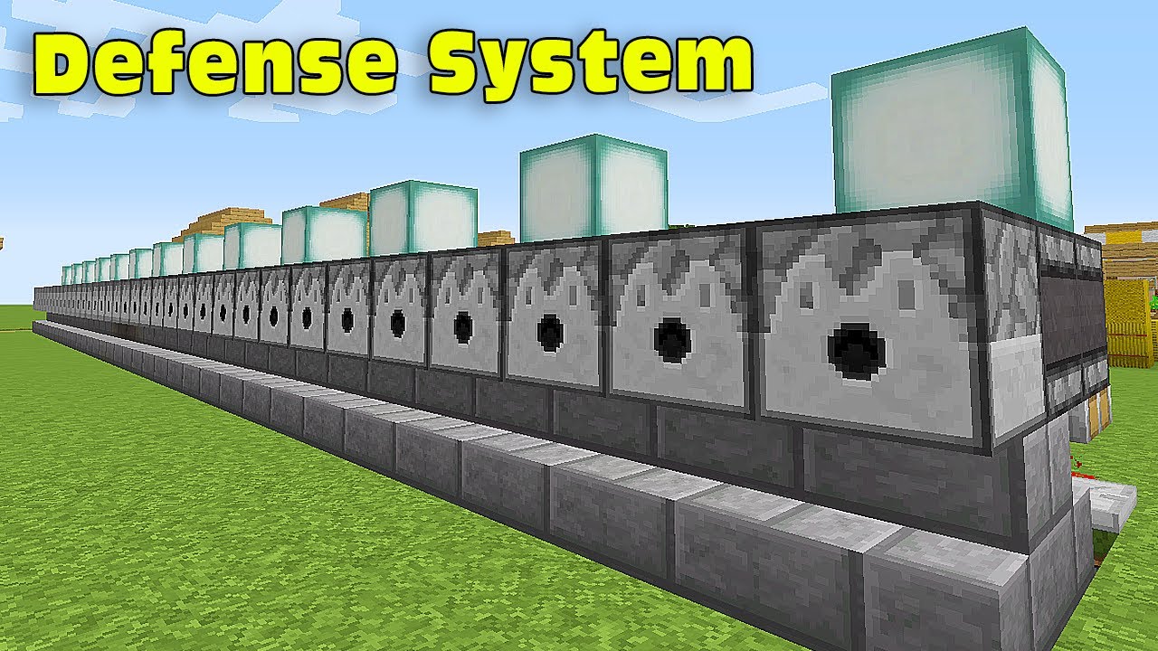 Minecraft: Redstone Defense System Build Hack (Tutorial) - YouTube