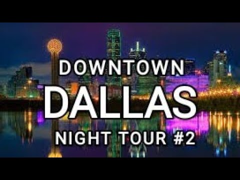 Dallas - Downtown | Night View Walking Street Tour of Dallas Downtown ...