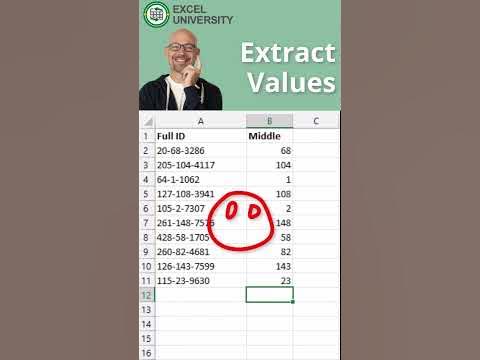 Flash Fill to Extract Values Fast in Excel #shorts #excel #exceltips #spreadsheet - YouTube