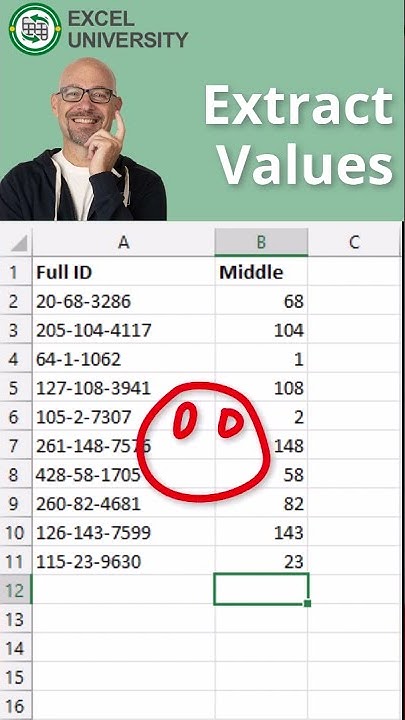 Flash Fill to Extract Values Fast in Excel #shorts #excel #exceltips #spreadsheet - YouTube