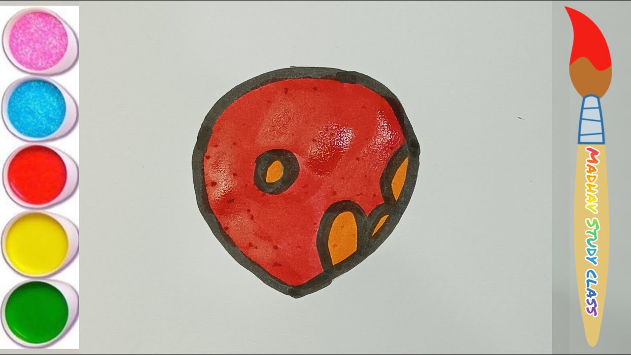 How to Draw Mars Easy Drawing, Colouring & Painting for Kids, Toddlers ...