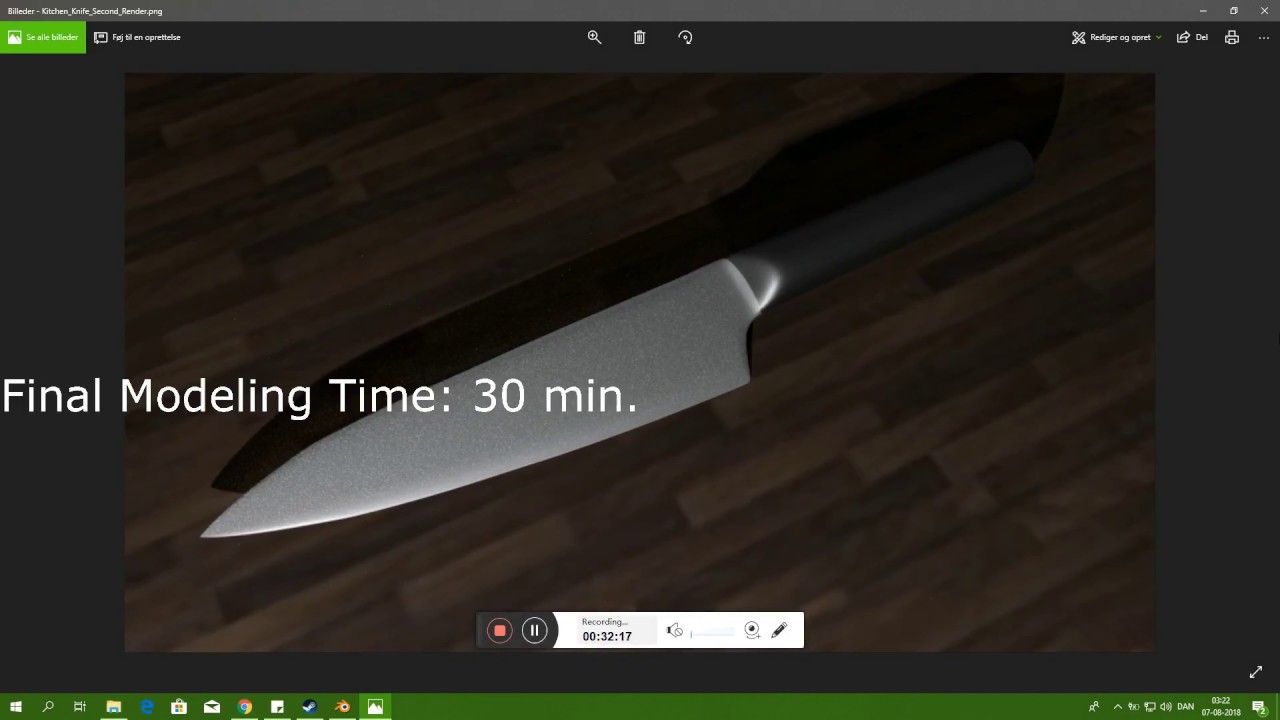 Kitchen Knife Speed Modeling In Blender - YouTube