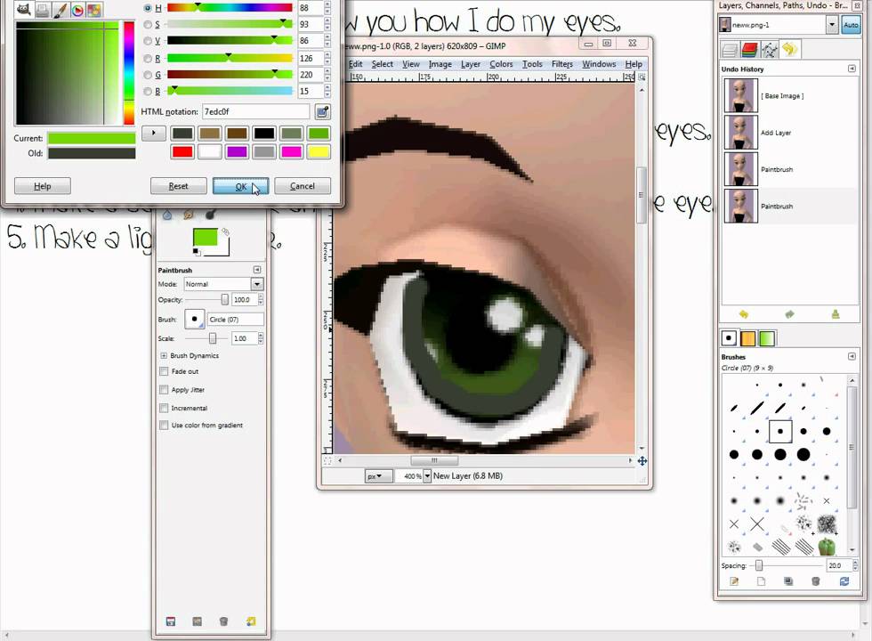 Gimp: How I Make My Eyes. - YouTube