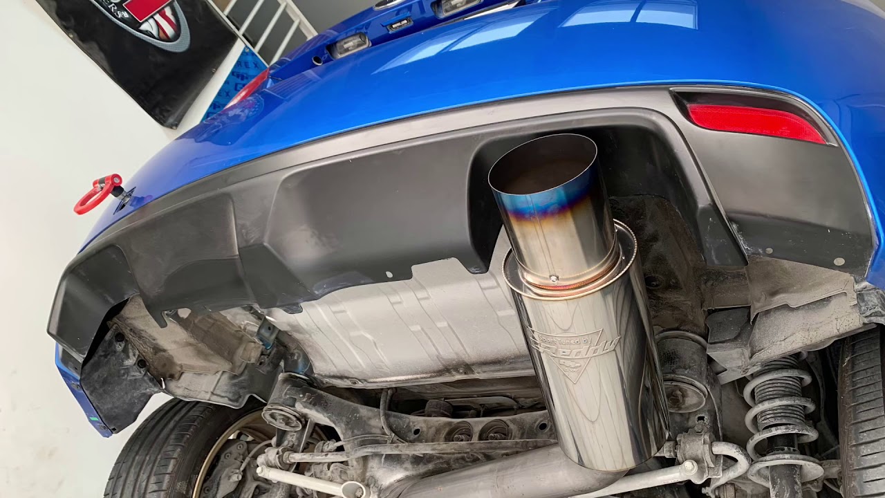 GReddy ti-c exhaust wrx sti hatchback grb - YouTube