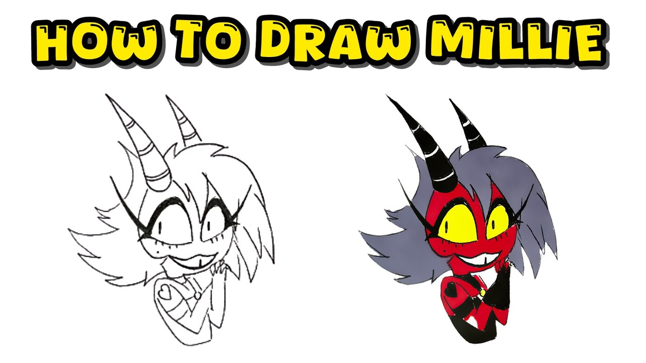 How to Draw Mildred 'Millie' Knolastname from Helluva Boss (Hazbin ...