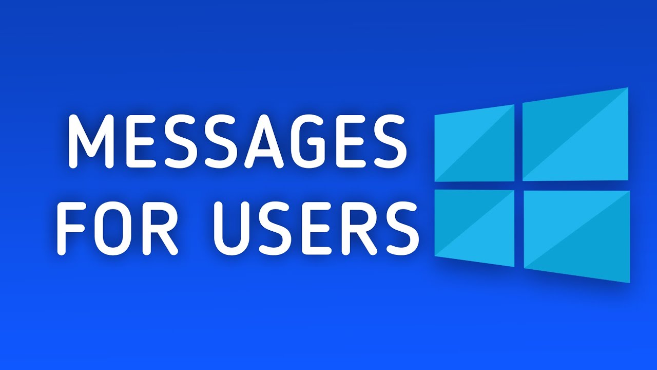 How to Add a Message at Sign in for Users in Windows 10 - YouTube