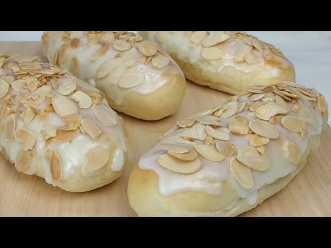 Resep Dan Cara Membuat Roti Almond | Easy Almond Sweet Buns Recipe #38 ...