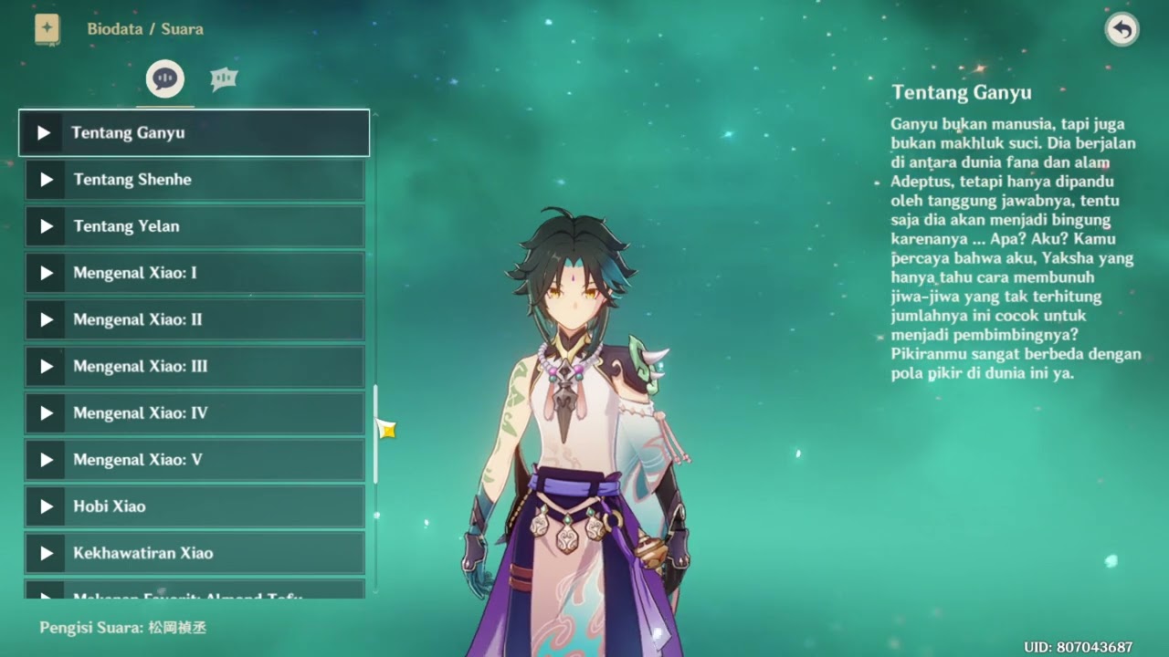 Xiao Voice lines Japanese Sub Indonesia Genshin Impact - YouTube