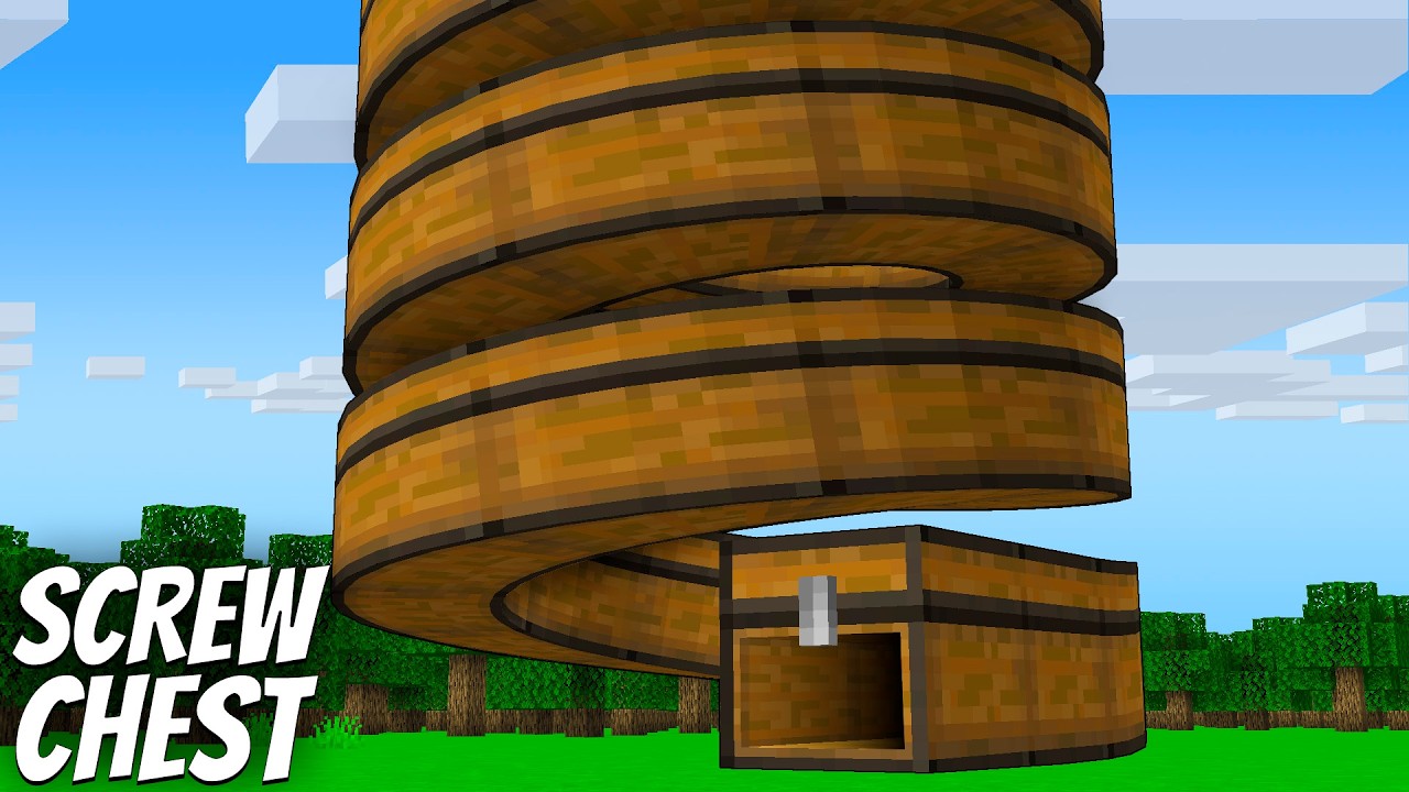 I found the LONGEST SCREW CHEST in Minecraft ! What's INSIDE the ...