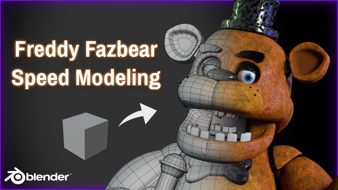 Making a Freddy Fazbear Model! (Speed Modeling) | BLENDER/FNAF - YouTube