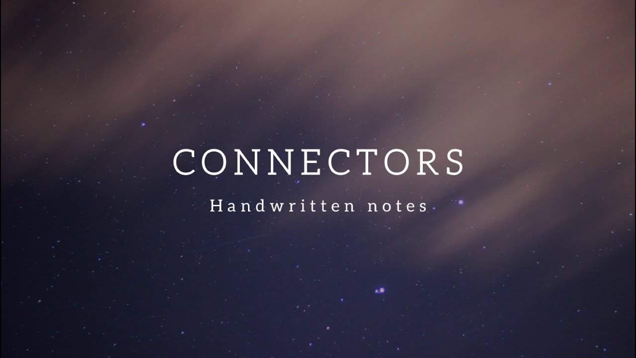 Connectors I Catagories I English Grammar I Handwritten Notes TGT PGT ...