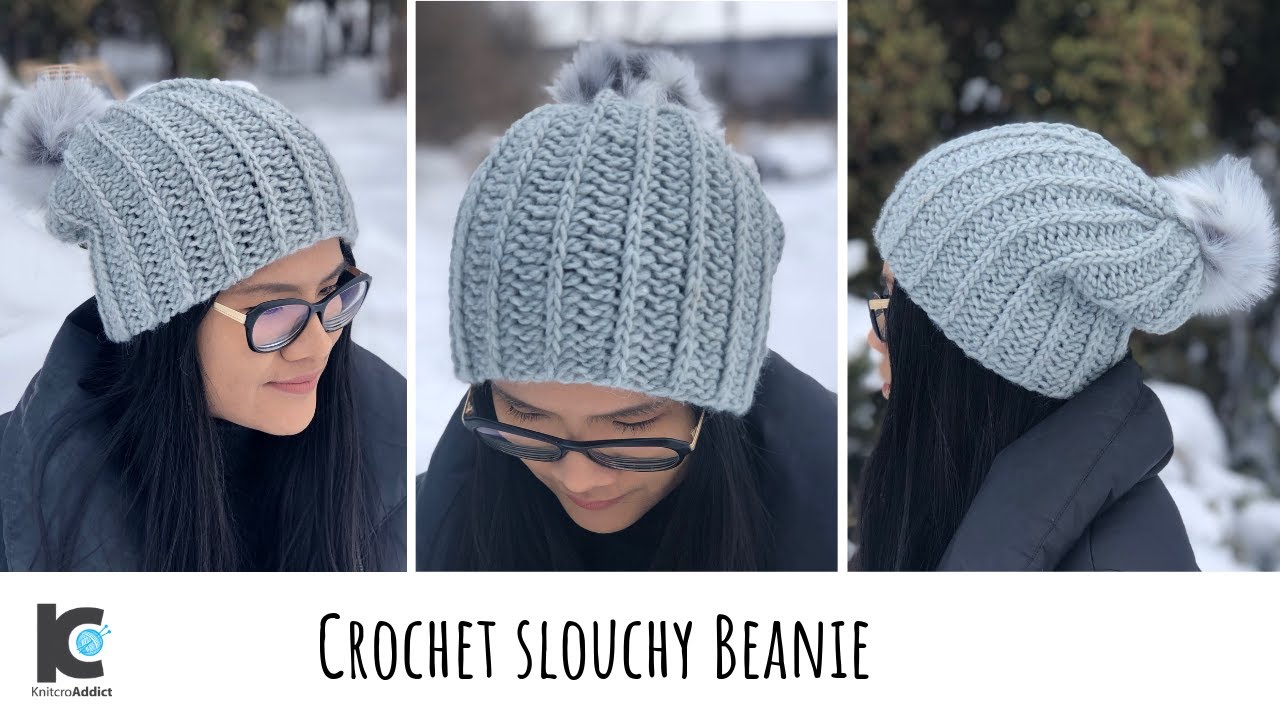 Crochet Slouchy Beanie Written Pattern Tutorial YouTube crochet-slouchy-beanie-written-pattern-tutorial-youtube