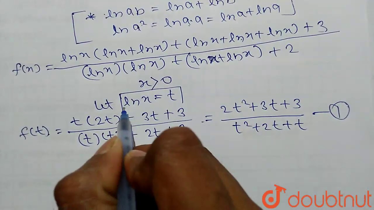 If Range Of f x ln X ln X 2 ln X 3 3 ln 2 X ln X