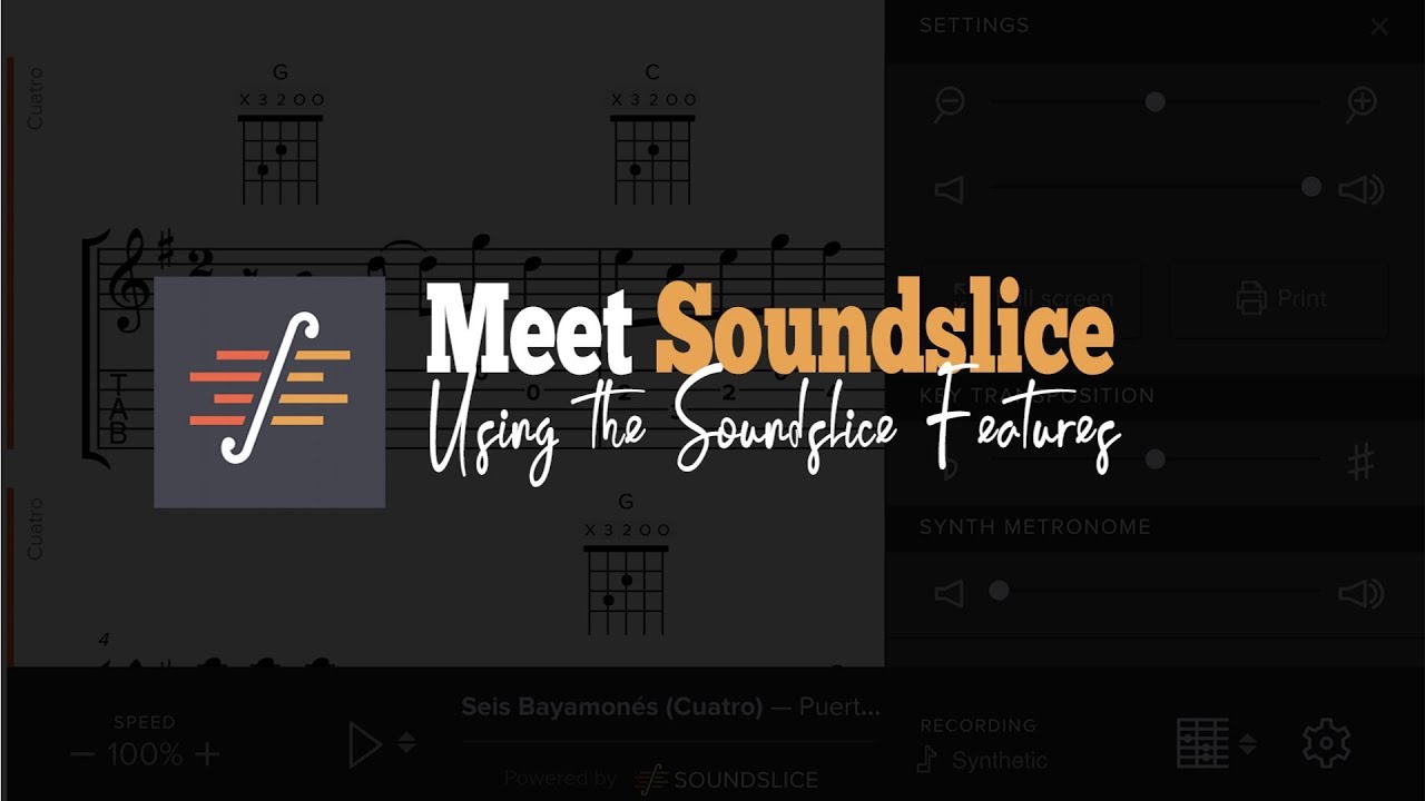 Meet Soundslice—Using the Soundslice Awesome Features | 4Jibaro - YouTube