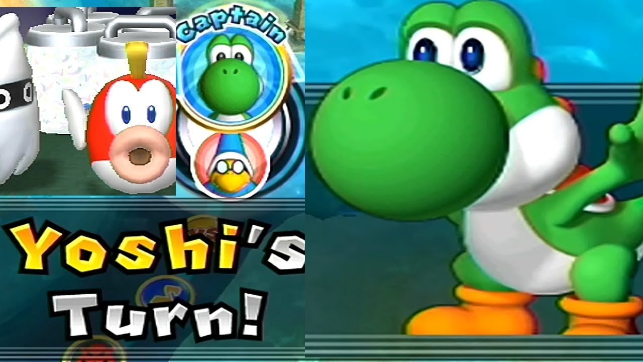 Mario Party 9 Solo Mode #122 Yoshi Blooper Beach - YouTube