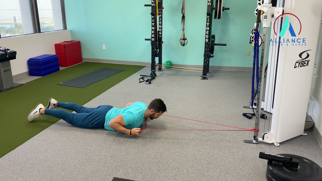 Prone Banded Lat Pull Down - YouTube