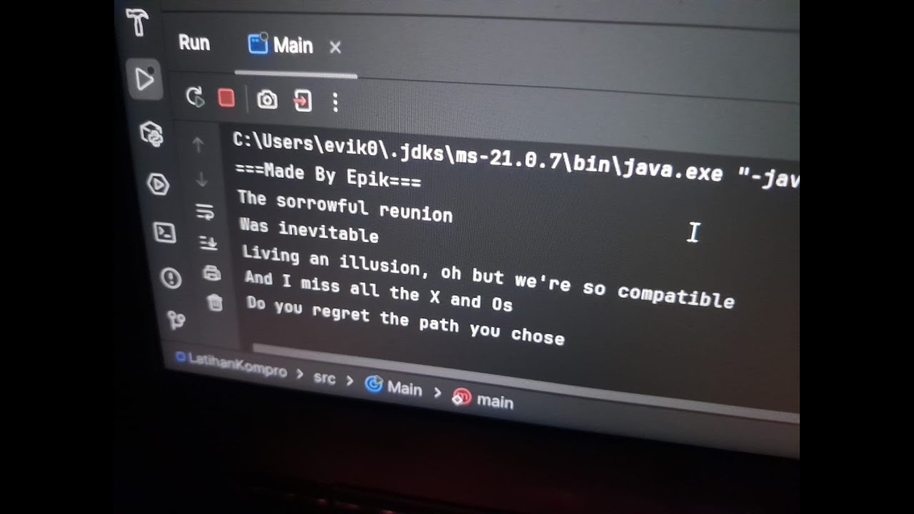how to make lyric trend in terminal --using java (like in tiktok) - YouTube