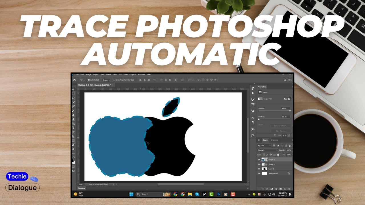How To Trace Photoshop Automatic - YouTube